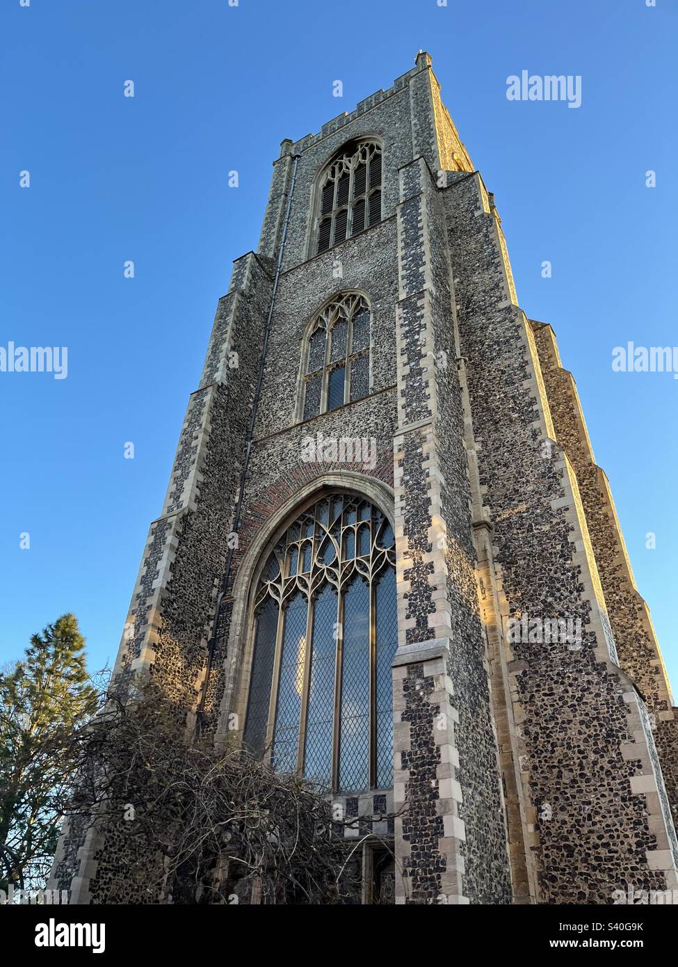 St Giles Church, also known as St Giles-on-the-Hill. On a sunny winter ...