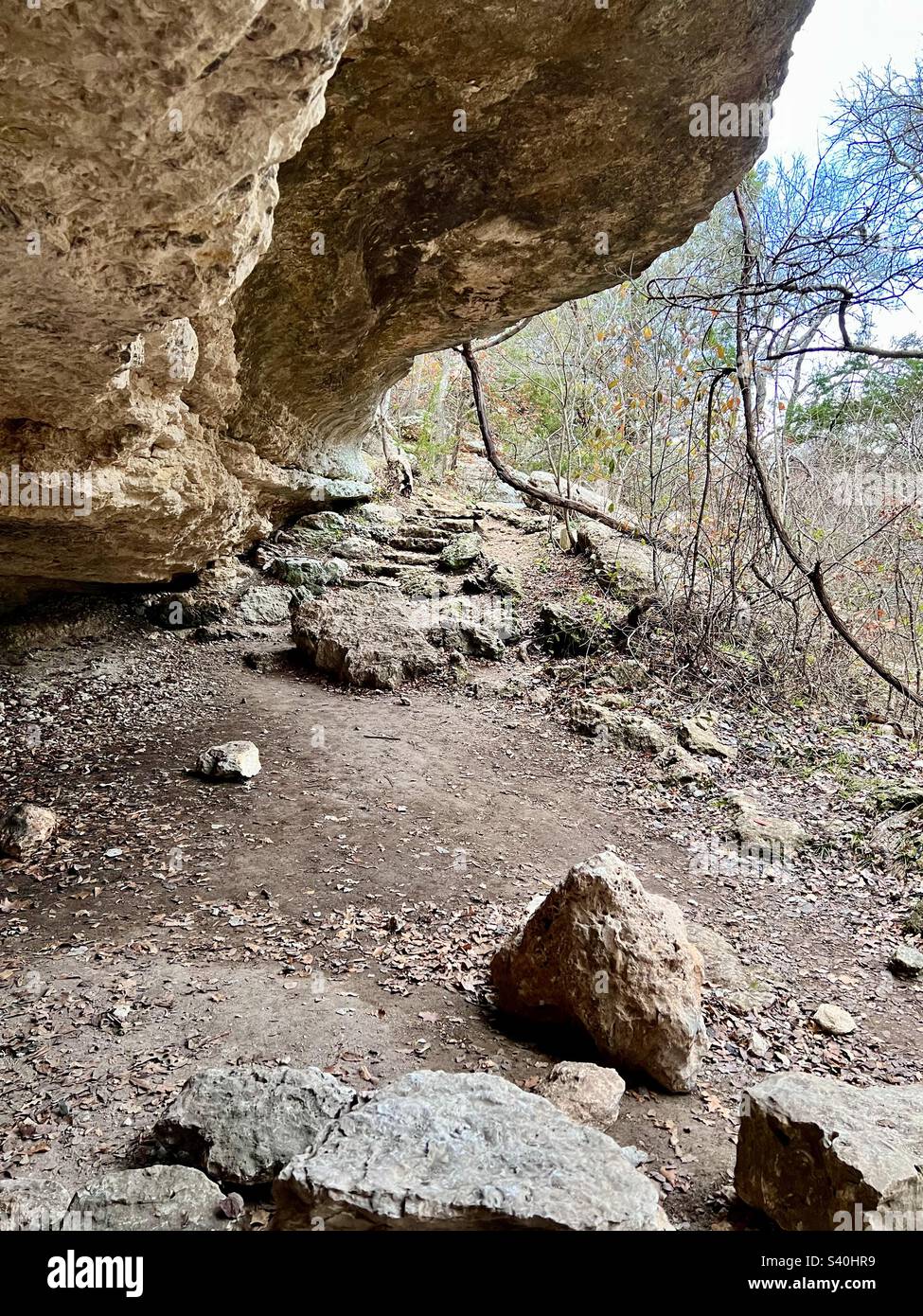 Rock cave Mother Neff State Park Texas Stock Photo - Alamy