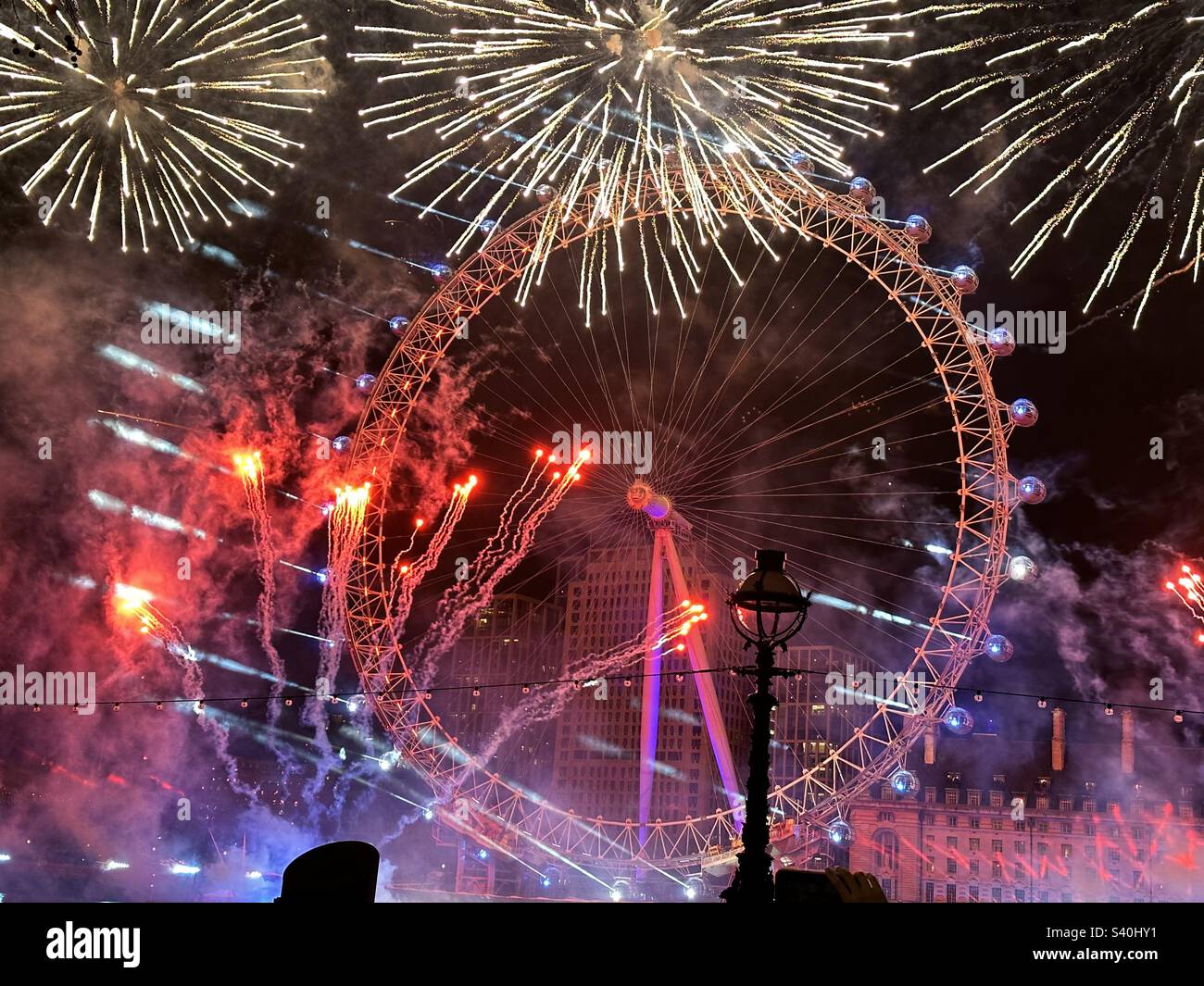 Fireworks display london eye hi-res stock photography and images - Alamy