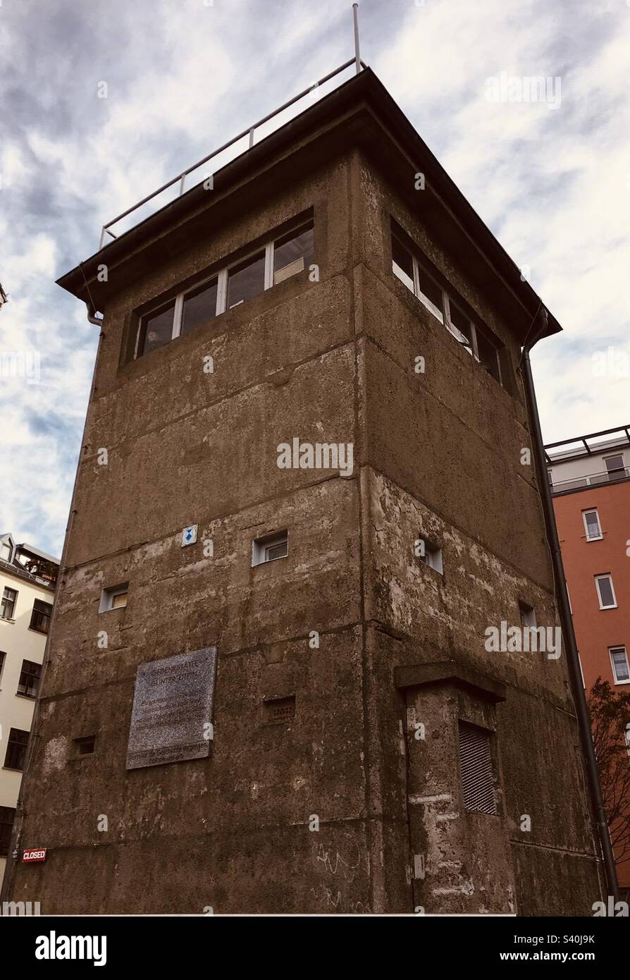 Berlin wall watchtower hi-res stock photography and images - Alamy