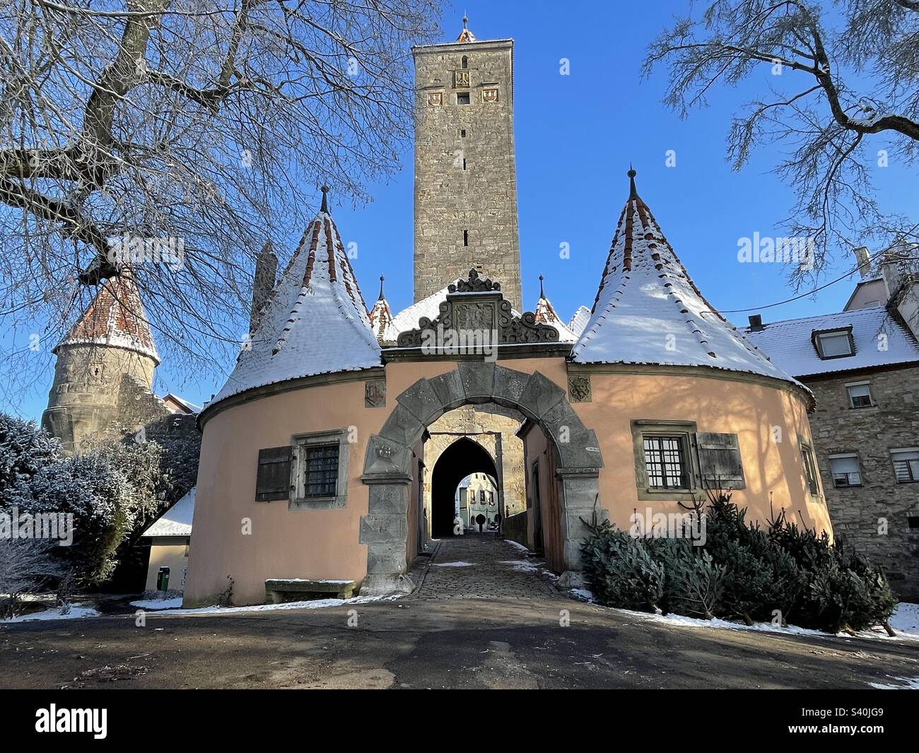 Castle gate at rothenburg ob der tauber hi-res stock photography and ...