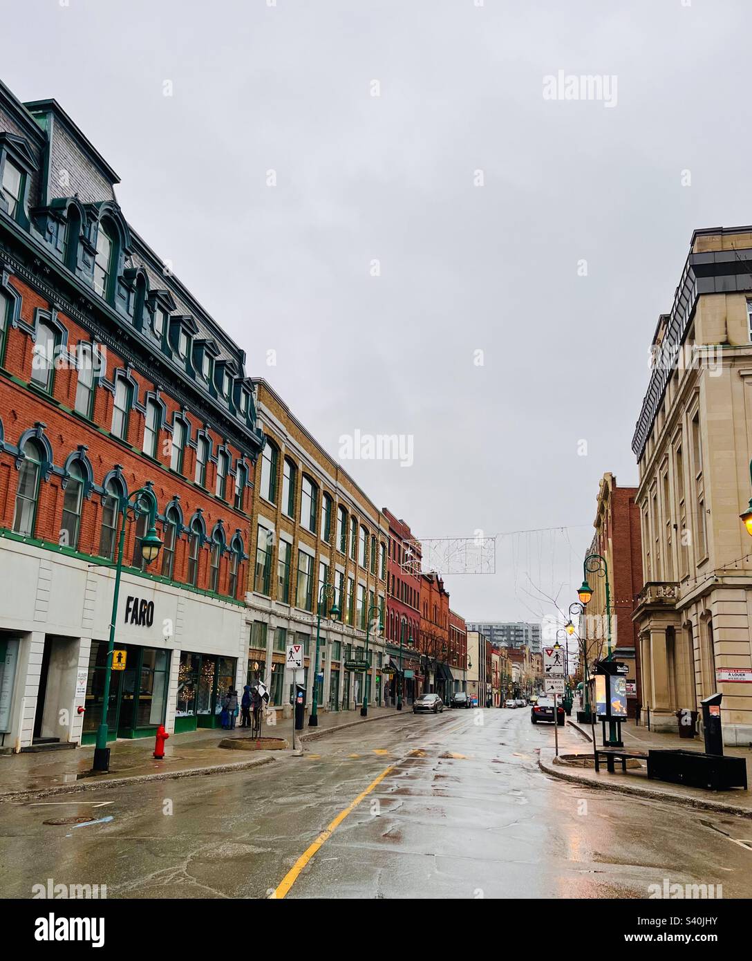 Old Canadian city with old buildings Stock Photo - Alamy