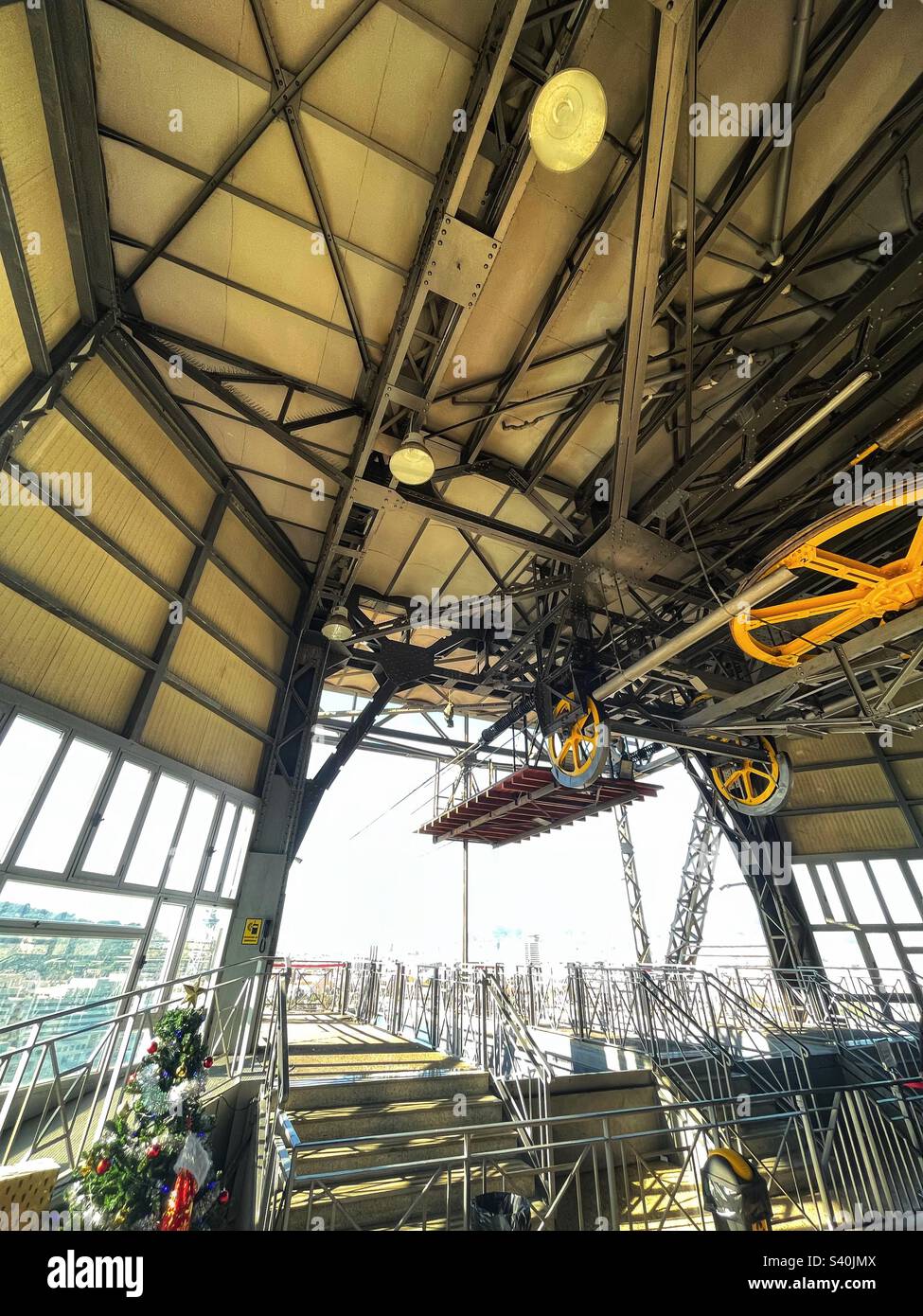 Inside the Port cable car tower in Barcelona designed 1929 - Teleferic ...