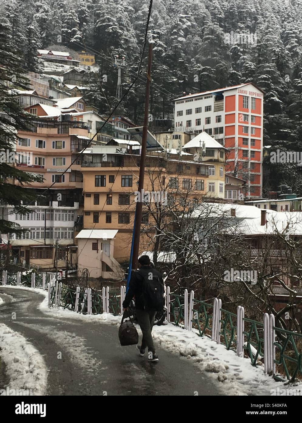 One winter morning in Shimla, India Stock Photo - Alamy