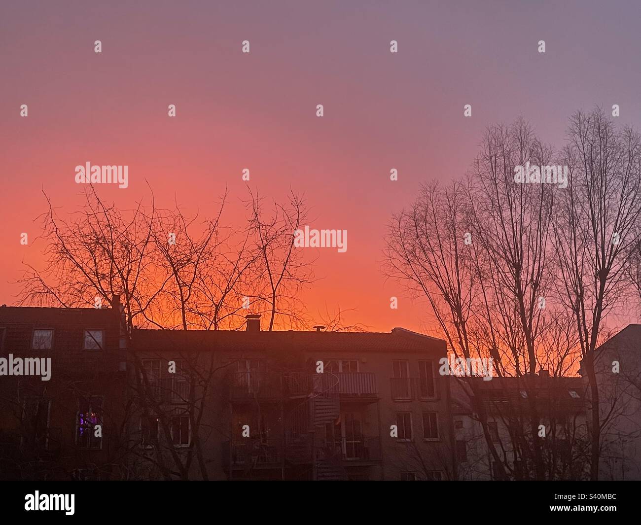 Landscape view of morning sky in Berlin Germany January 2023 Stock ...