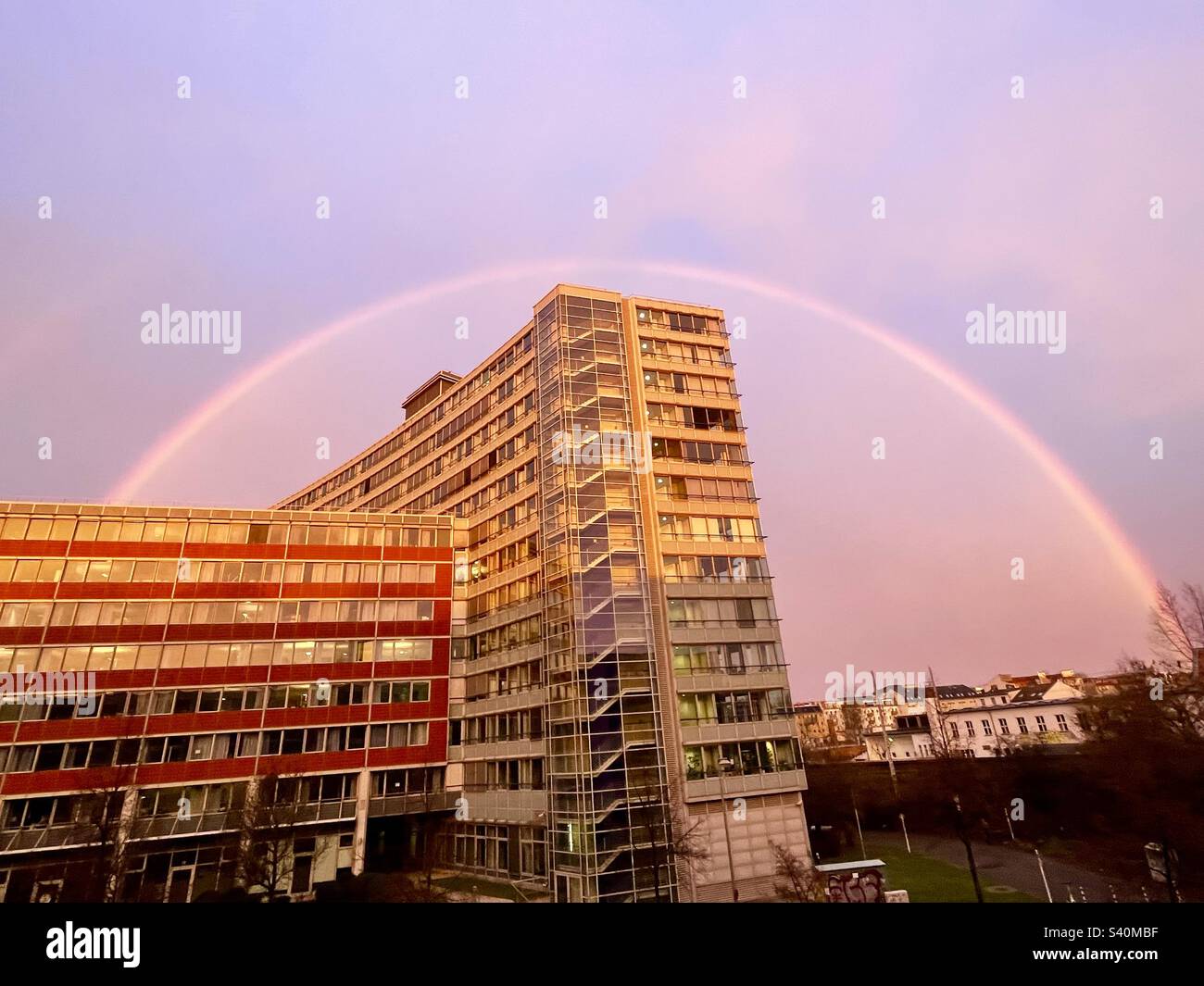 Fill rainbow over Berlin Germany Stock Photo - Alamy