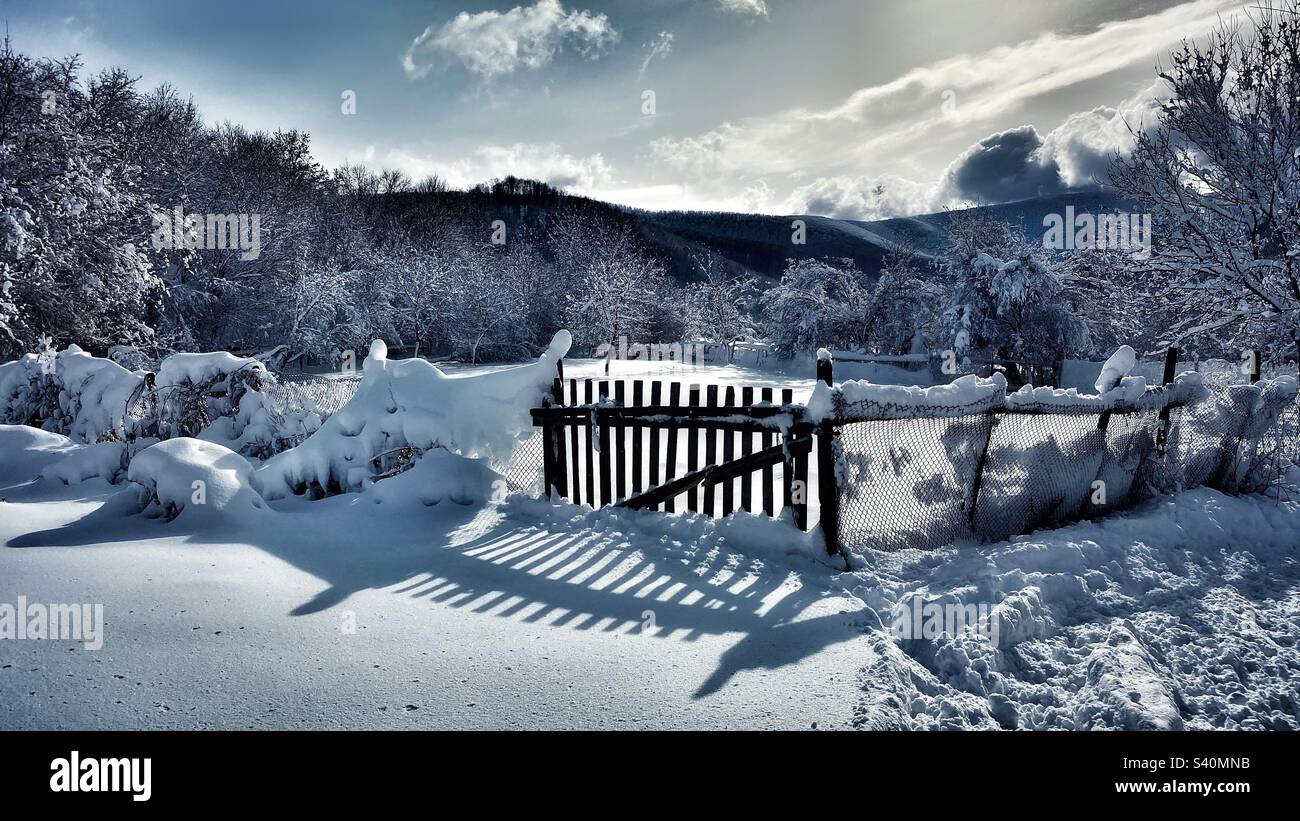 Beautiful pasture in winter hi-res stock photography and images - Alamy
