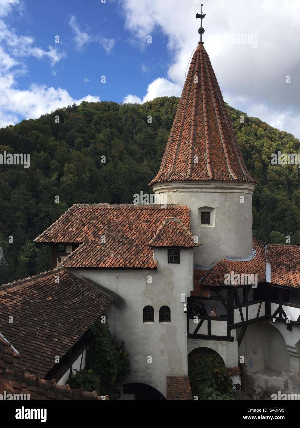 Dracula’s castle, Bran, Transylvania, Romania, inner courtyard ...
