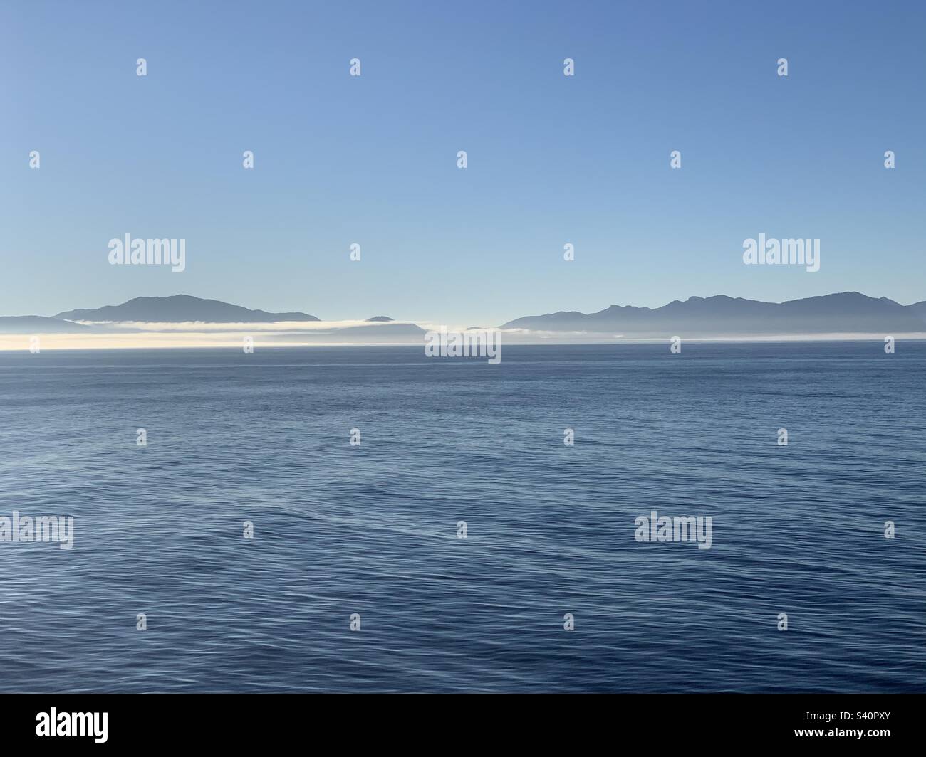 Morning view from a cruise ship in Southeast Alaska Stock Photo - Alamy