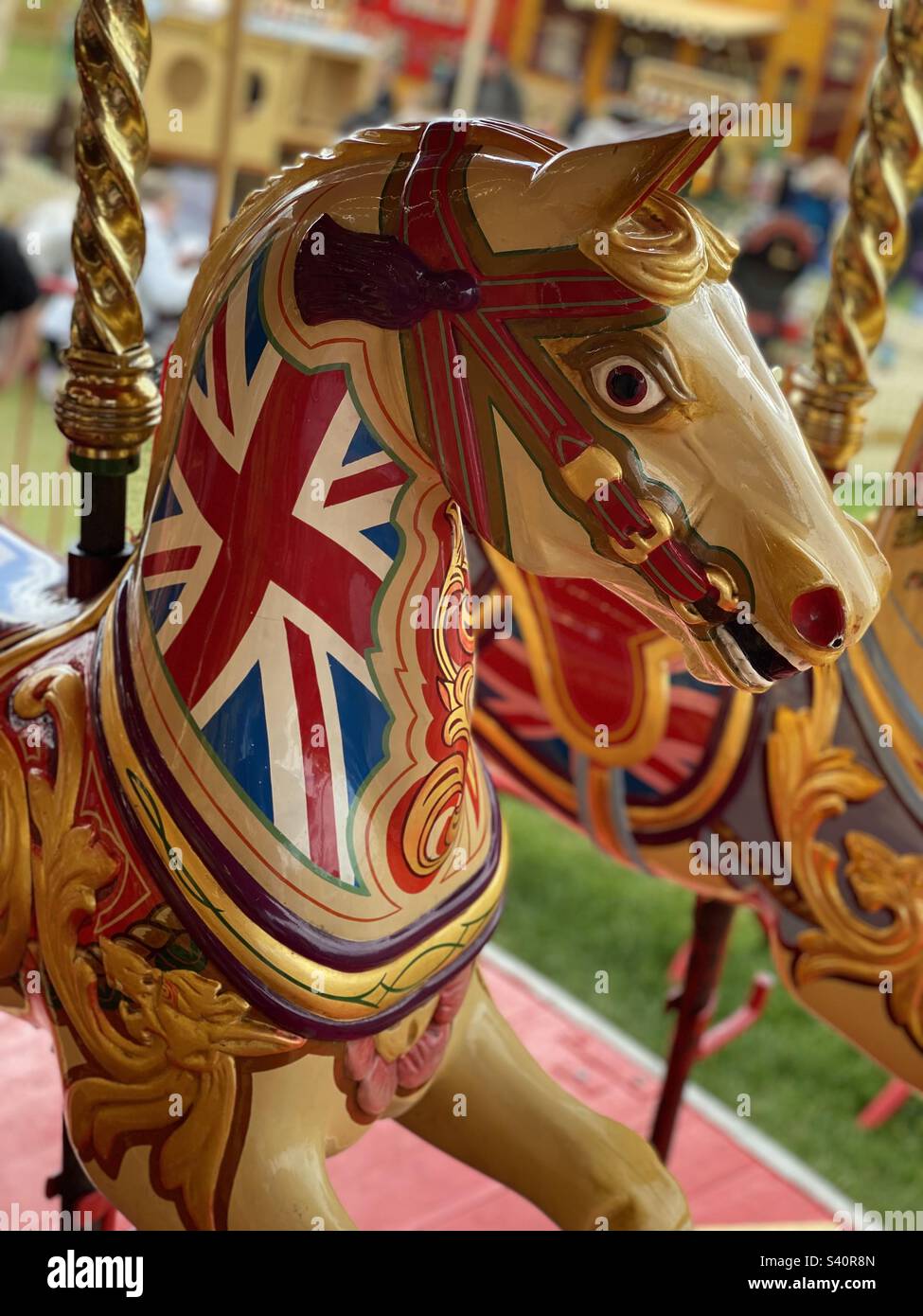Golden gallopers carousel hi-res stock photography and images - Alamy