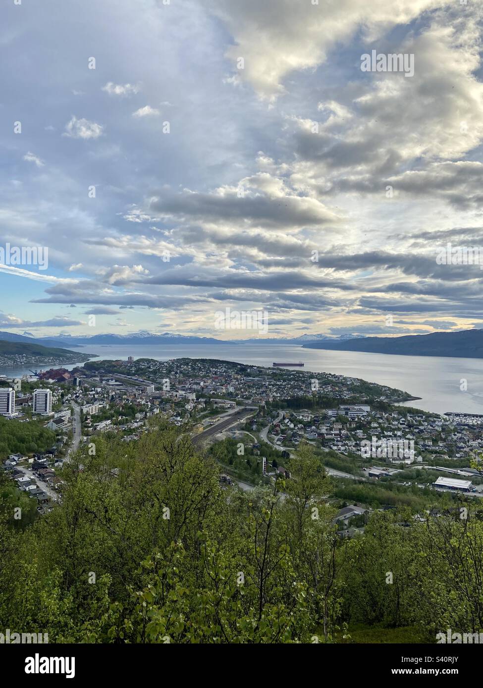 Hiking in mountains above city smartphone stock photos and images - Alamy