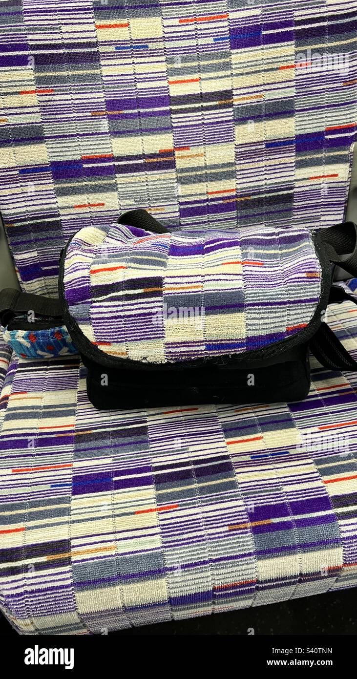 Bag made from London Underground Elizabeth line Moquette on Elizabeth ...