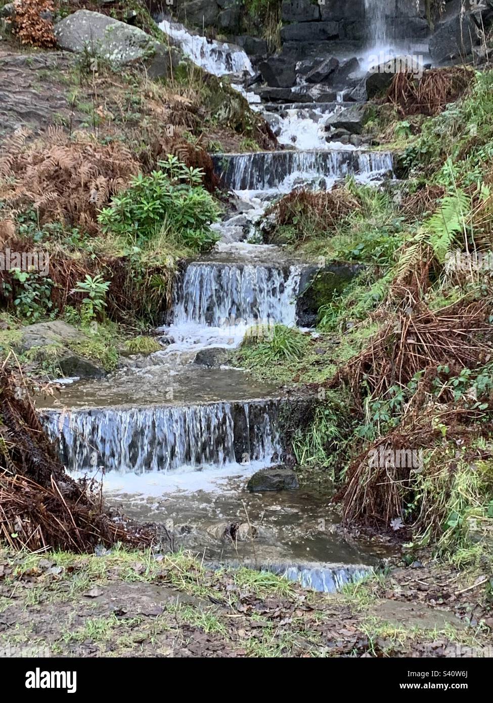 Chatsworth waterfall hi-res stock photography and images - Alamy