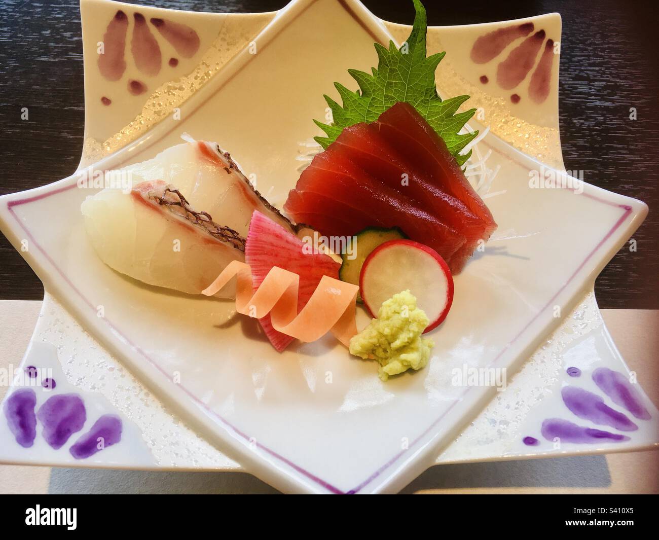 Traditional Japanese Kaiseki Sashimi Presented Beautifully With Slices