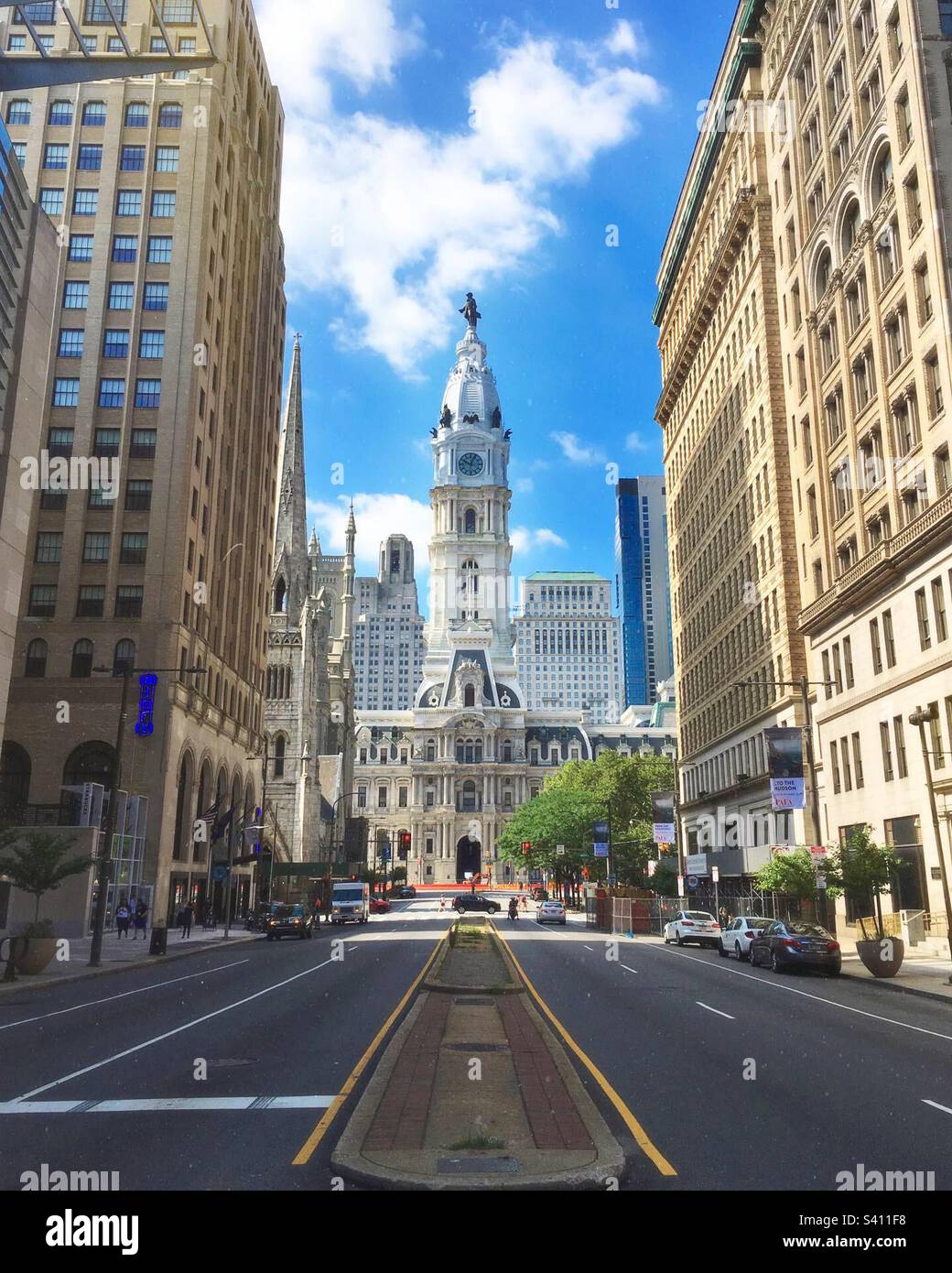 Philadelphia City Hall, viewed from Market Street Stock Photo - Alamy