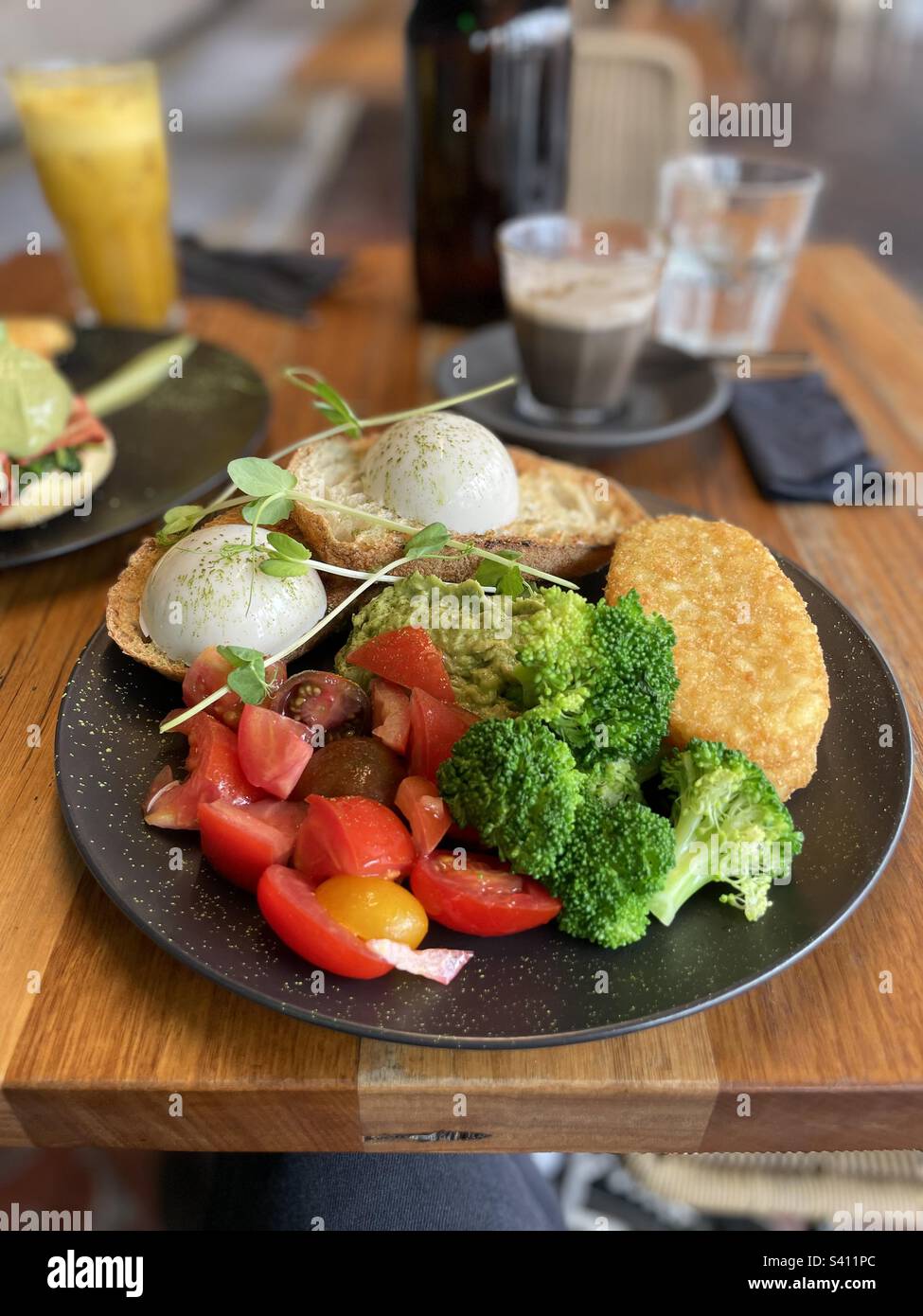 Vegan cafe breakfast Stock Photo - Alamy