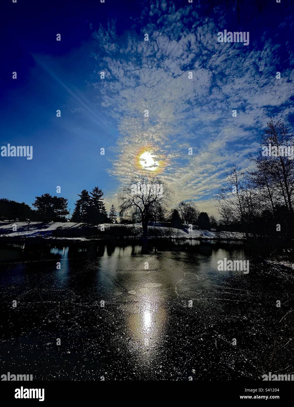 Sky water sun tree hi-res stock photography and images - Alamy