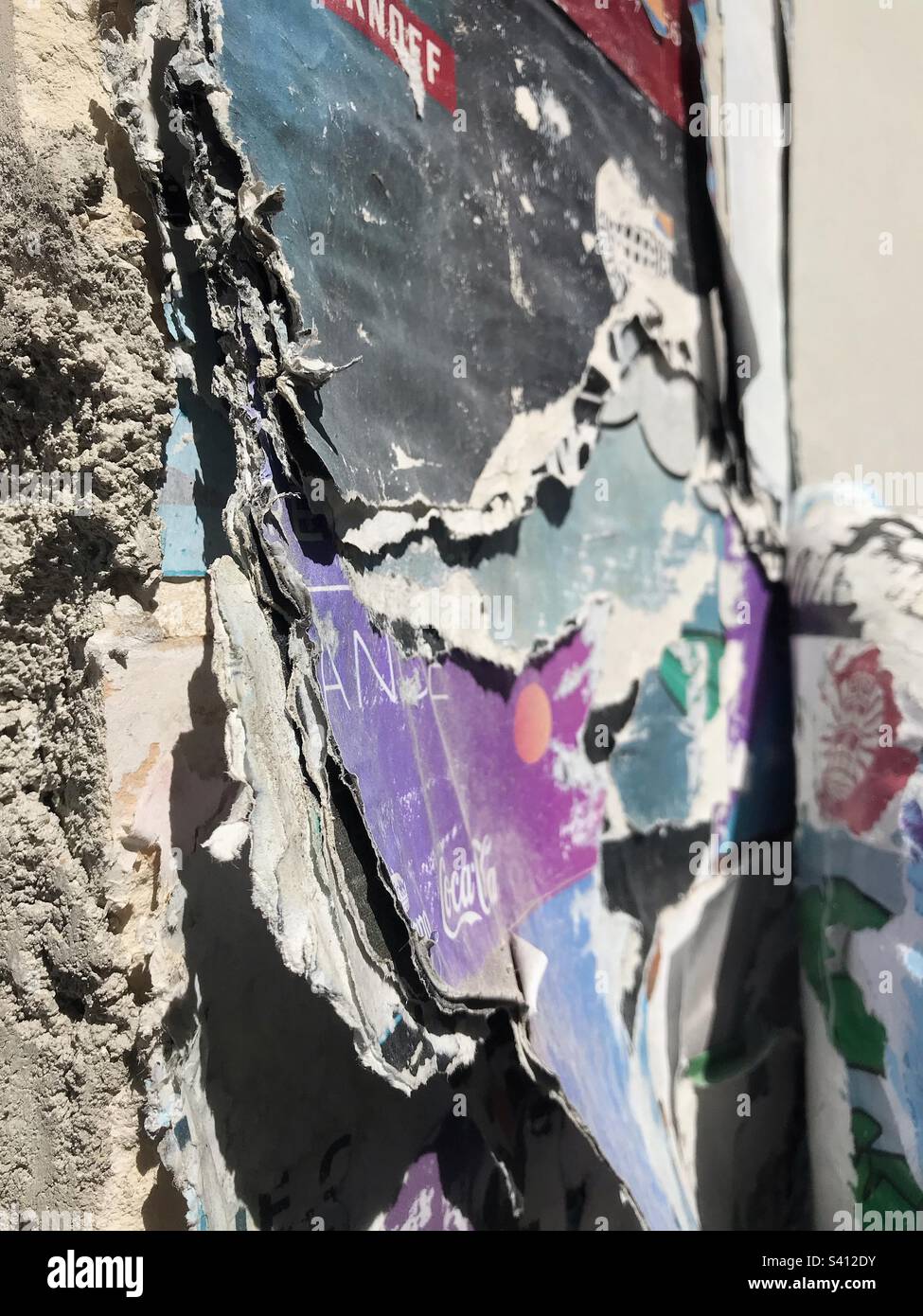 Torn up poster wall hi-res stock photography and images - Alamy