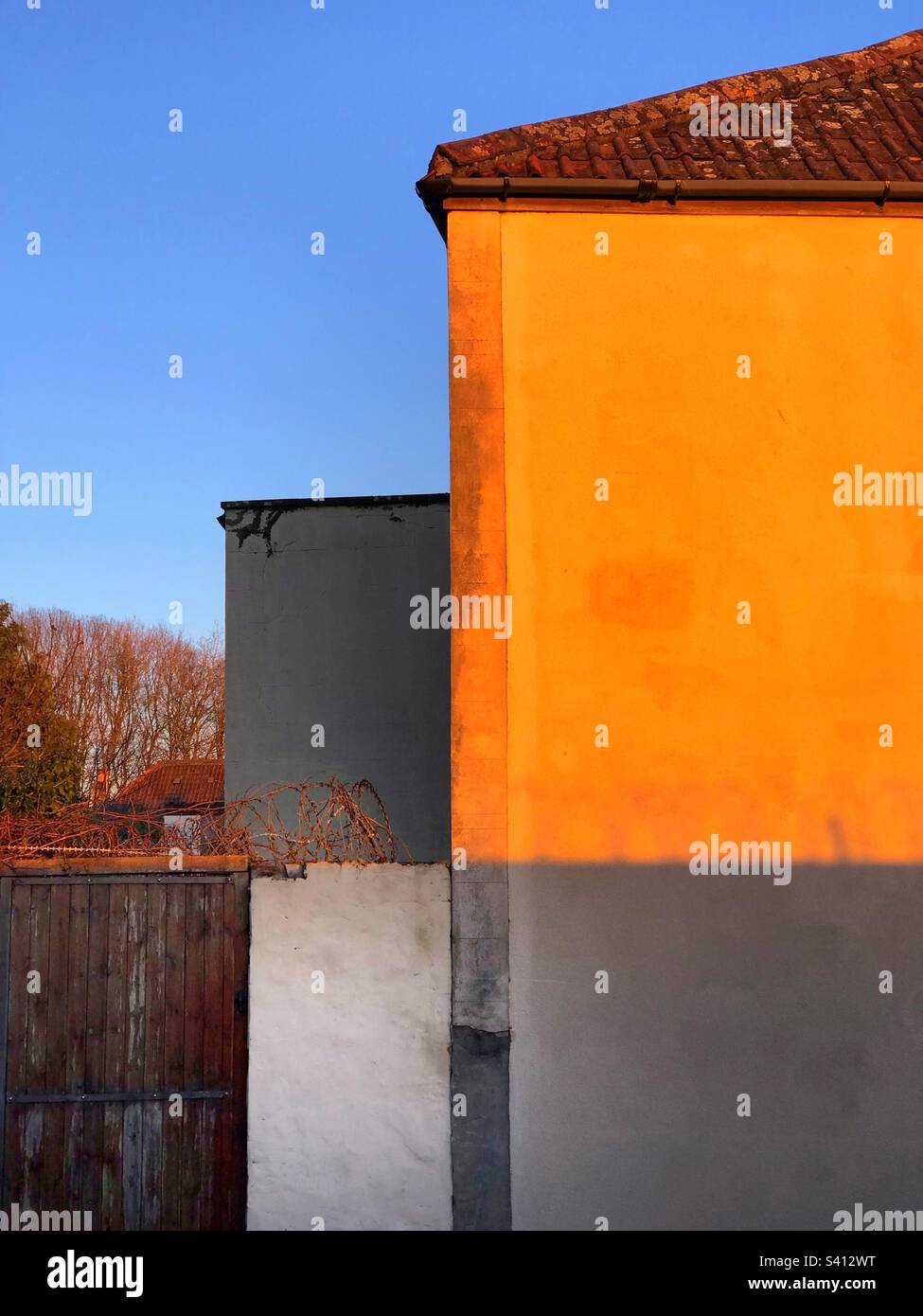 A side of a house in Bristol photographed in an abstract style Stock ...