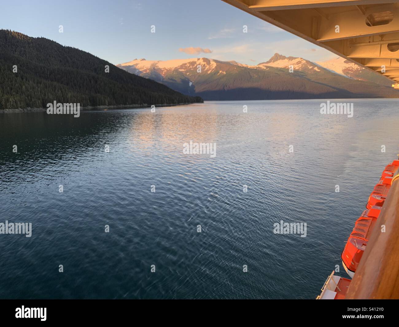 August, 2022, leaving Tracy Arm Fjord at the end of the day on the ...
