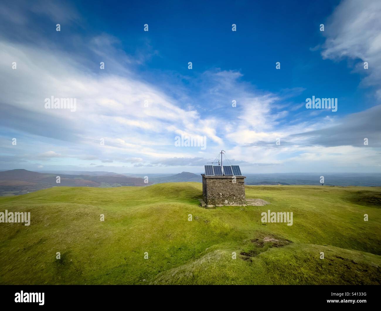 Mountain rescue hut on The Blorenge Stock Photo - Alamy