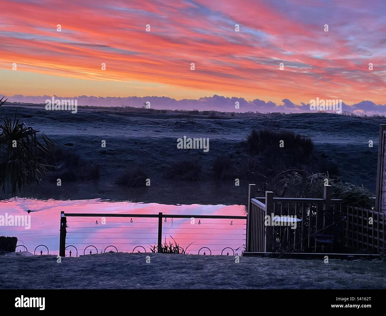 Sunrise over Rye Harbour Nature Reserve Stock Photo - Alamy
