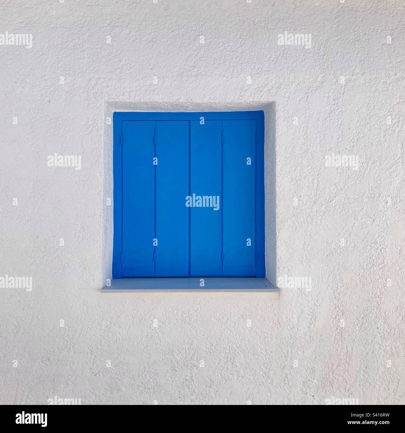 Shuttered blue window hi-res stock photography and images - Alamy