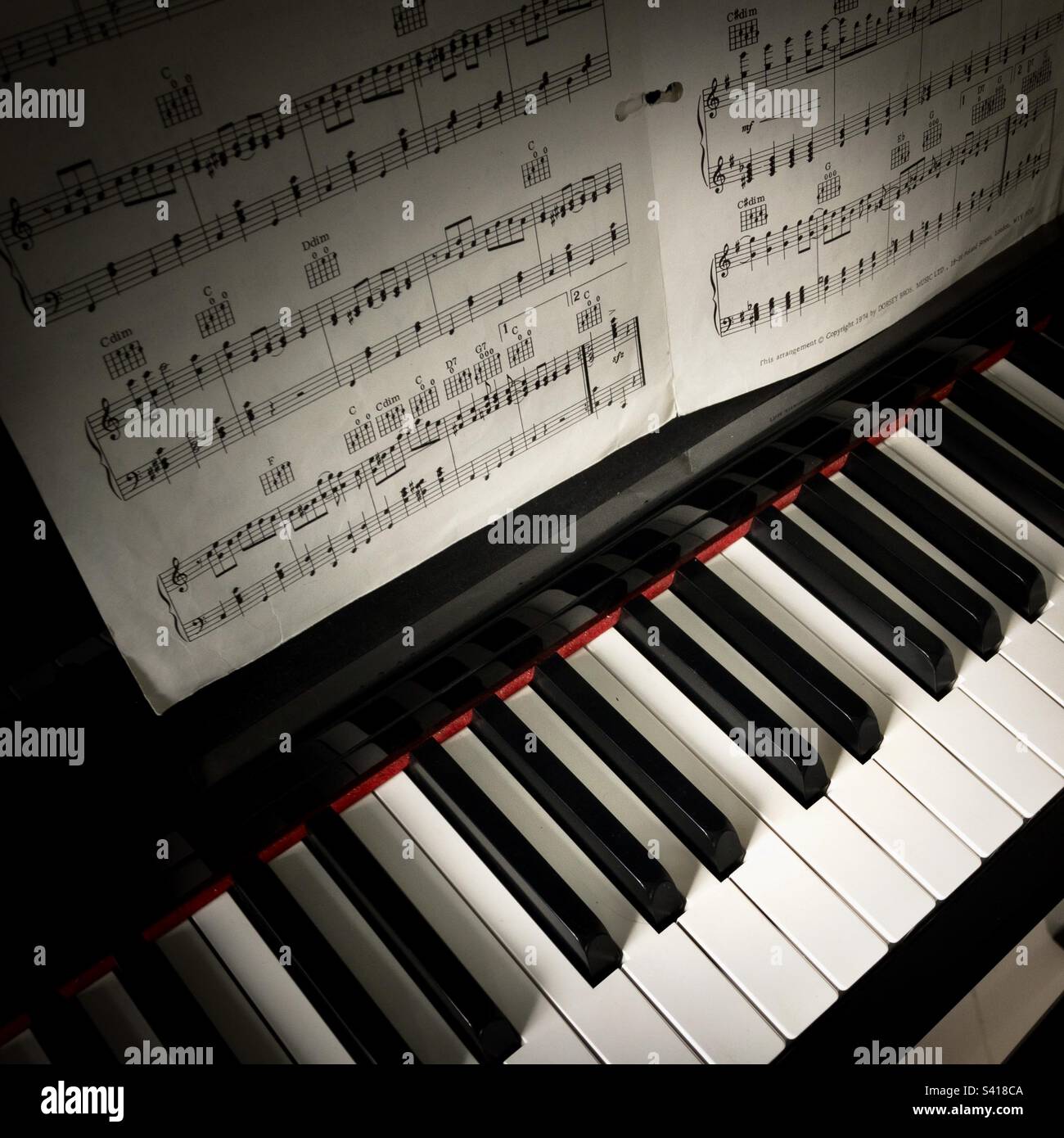 Piano notes hi-res stock photography and images - Alamy