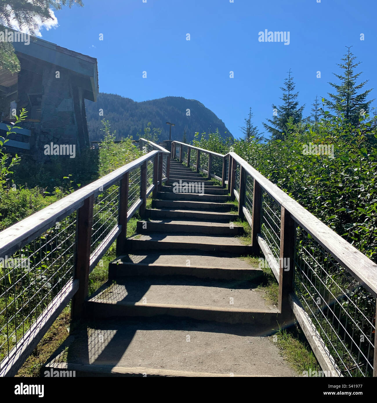 August, 2022, Steps, Mendenhall Glacier Visitor Center, Mendenhall ...