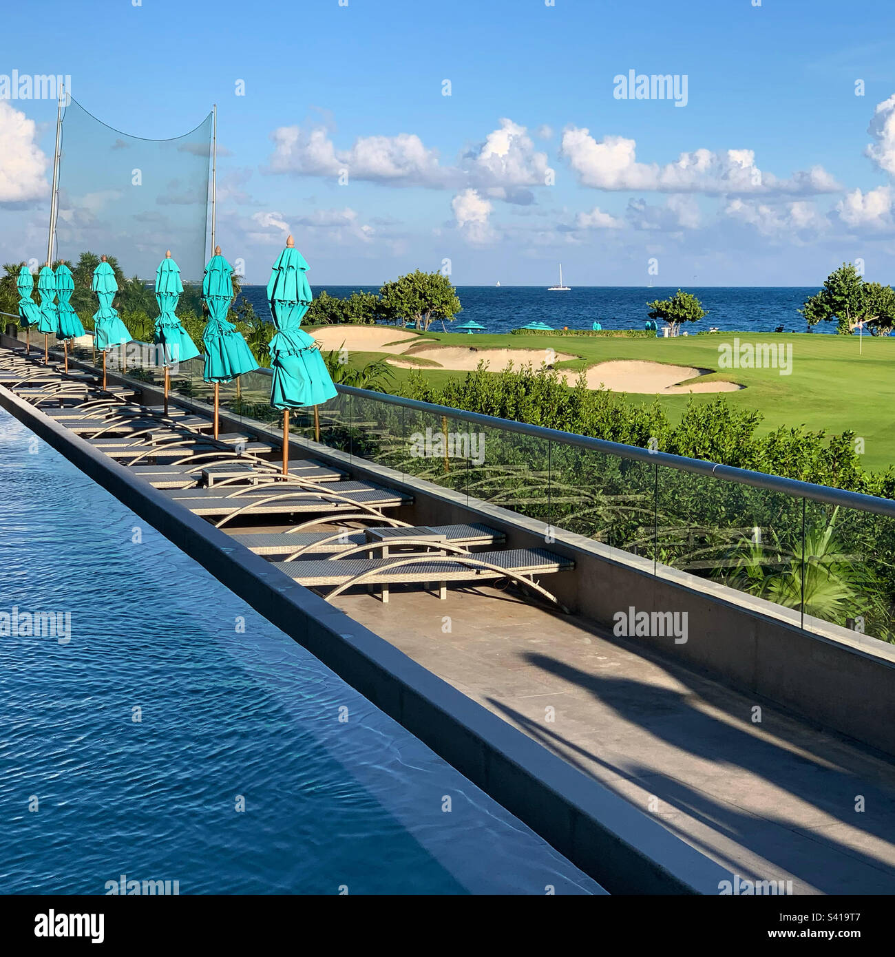 Between the pool and the golf course, Dreams Vista Cancun Golf and Spa ...
