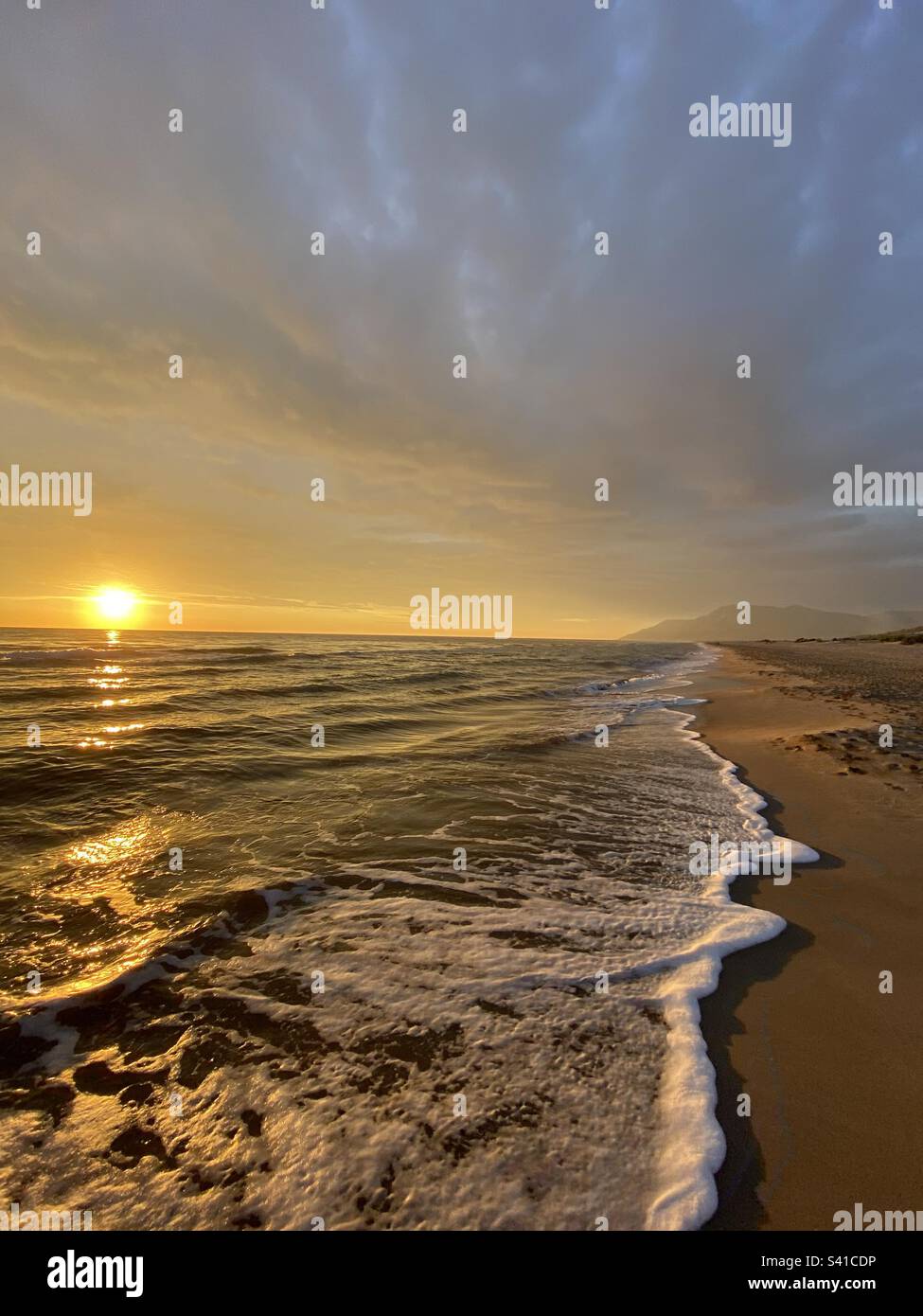 Sunset on Patara beach Stock Photo - Alamy