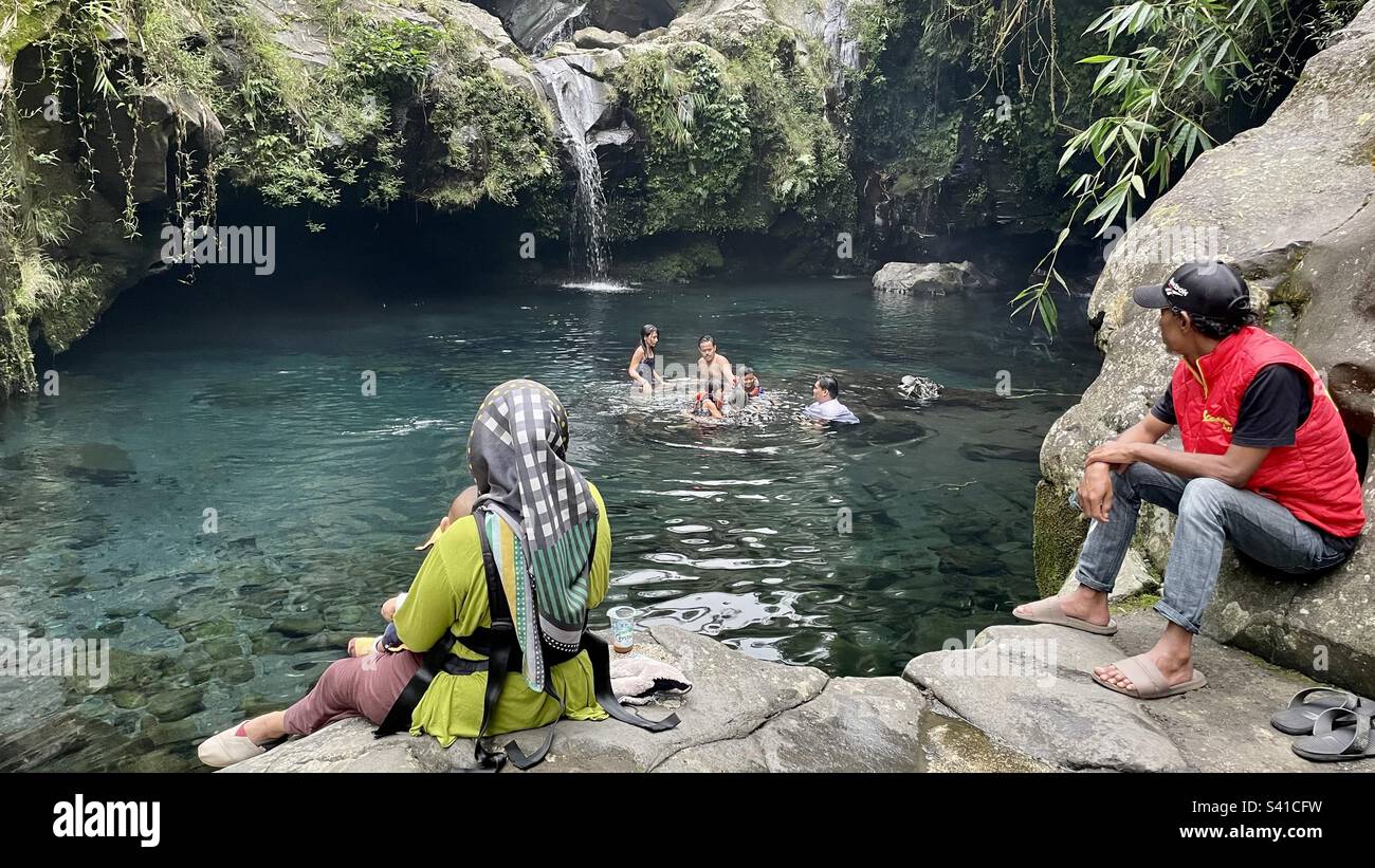 Playing in waterfall hi-res stock photography and images - Alamy