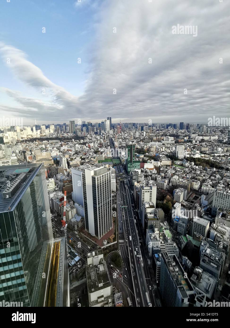 View of Tokyo from the Shibuya Sky on top of the Shibuya Scramble ...