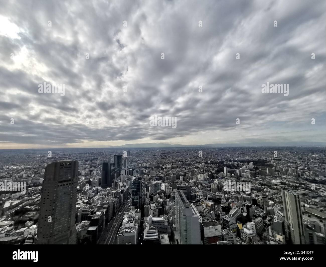 View of Tokyo from the Shibuya Sky on top of the Shibuya Scramble ...