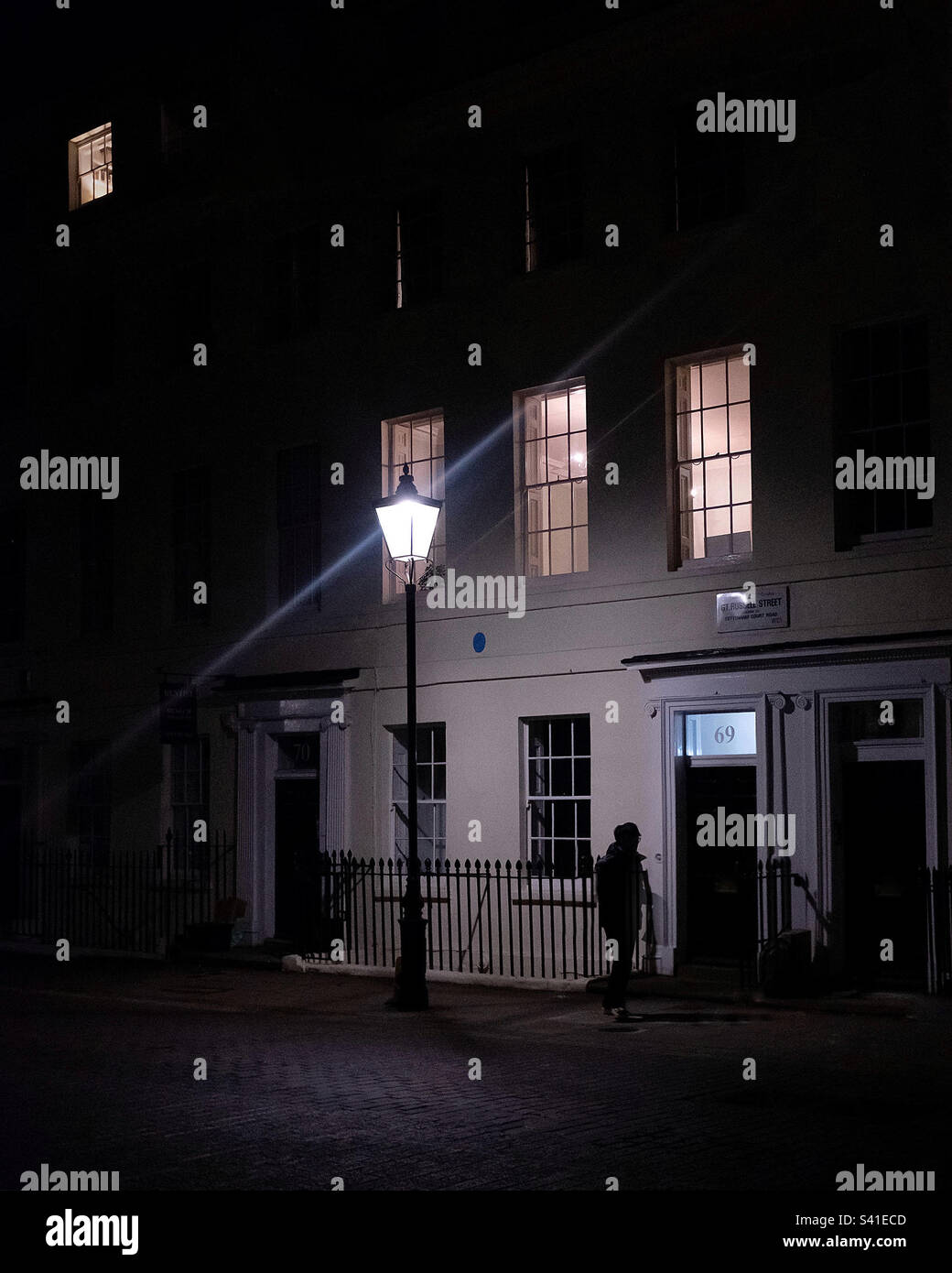 Great Russell Street at night, London Stock Photo - Alamy