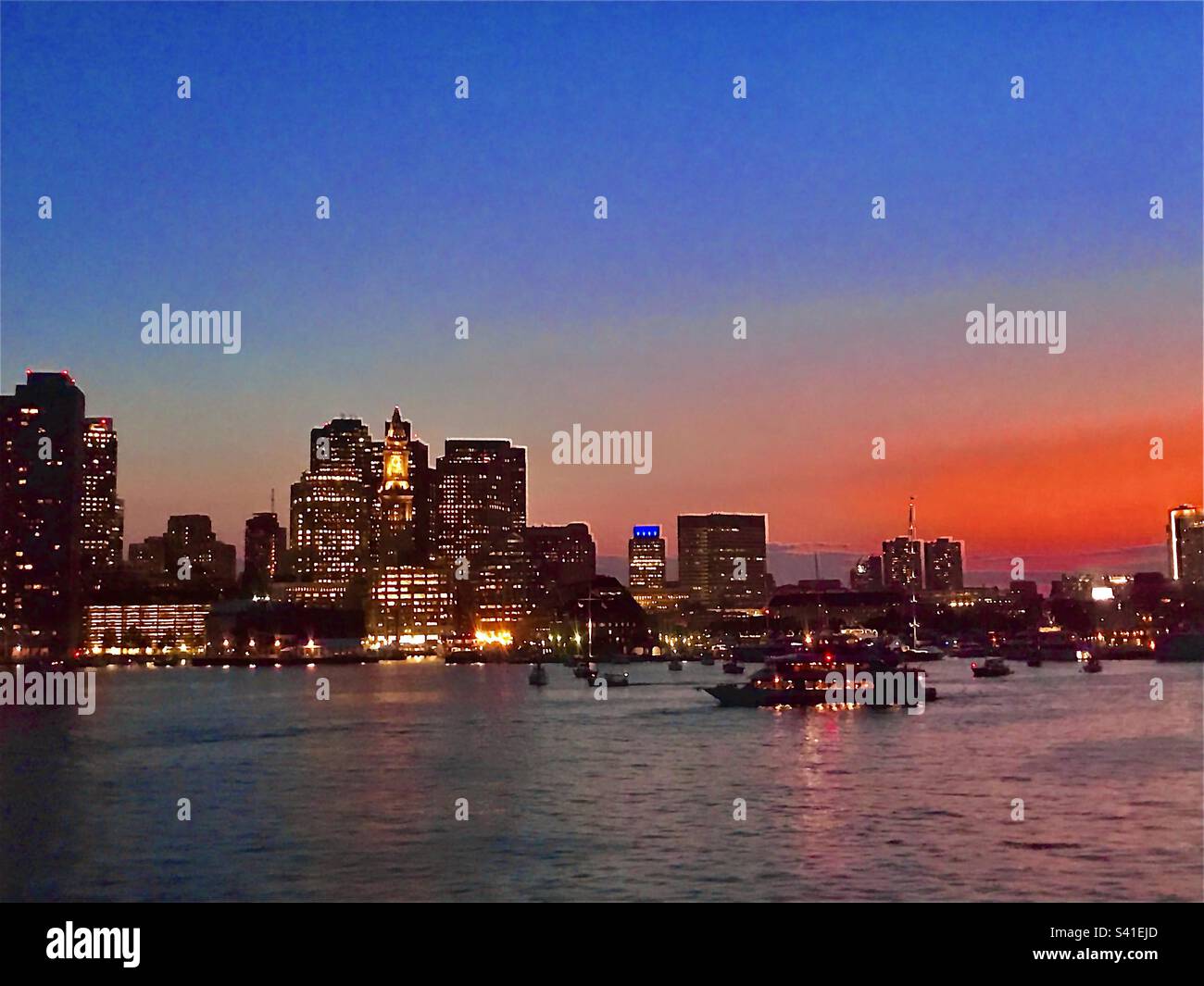 Boston, ma, skyline, sunset hi-res stock photography and images - Alamy