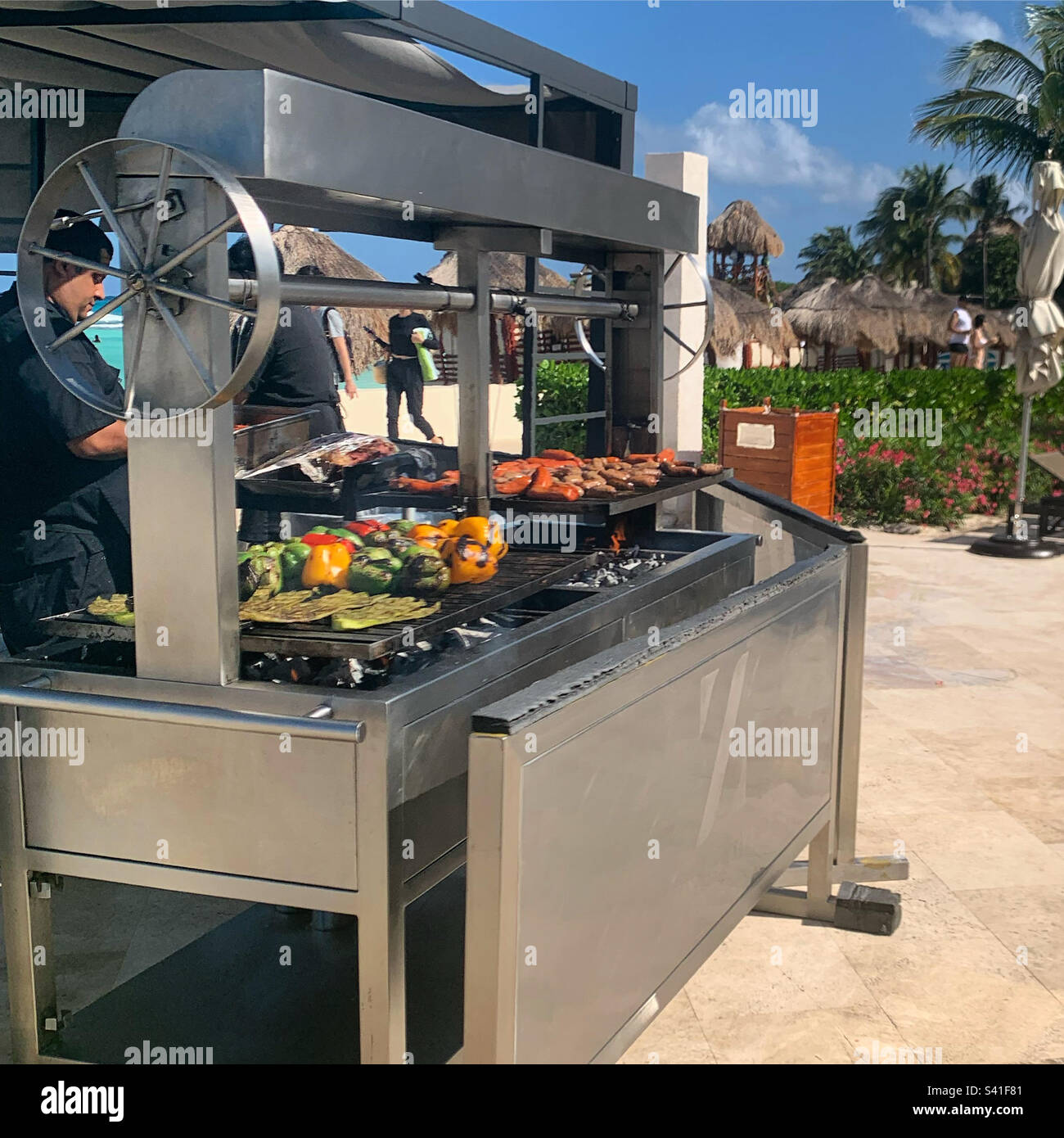 Grill near the pool, Hyatt Ziva Cancun, Punta Cancun, Hotel Zone ...