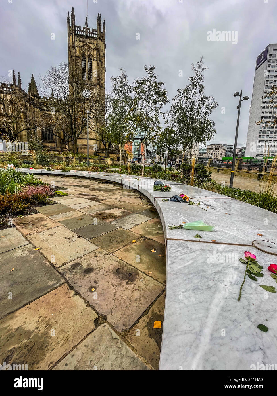 Manchester arena bombing memorial Stock Photo - Alamy