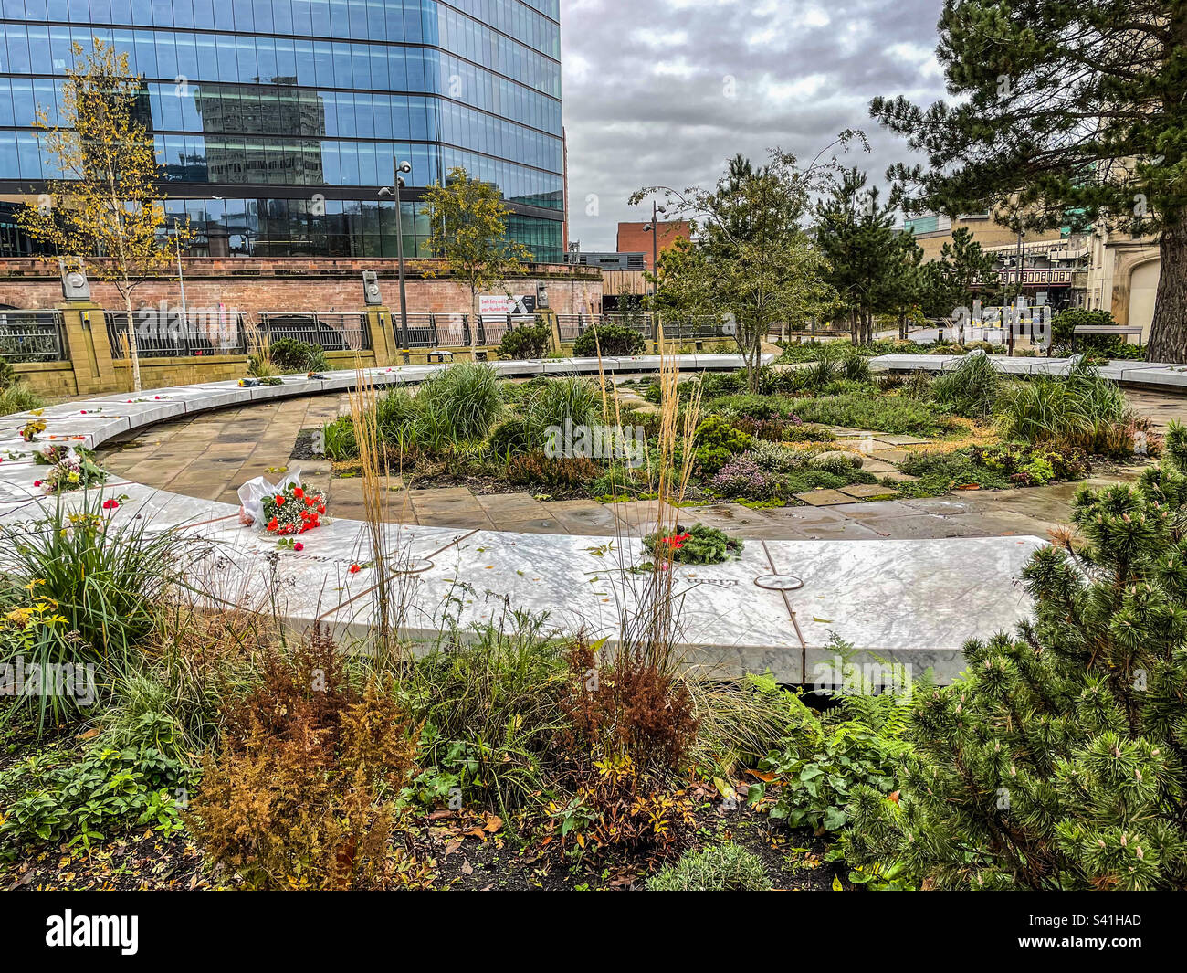 Manchester arena bombing memorial Stock Photo - Alamy