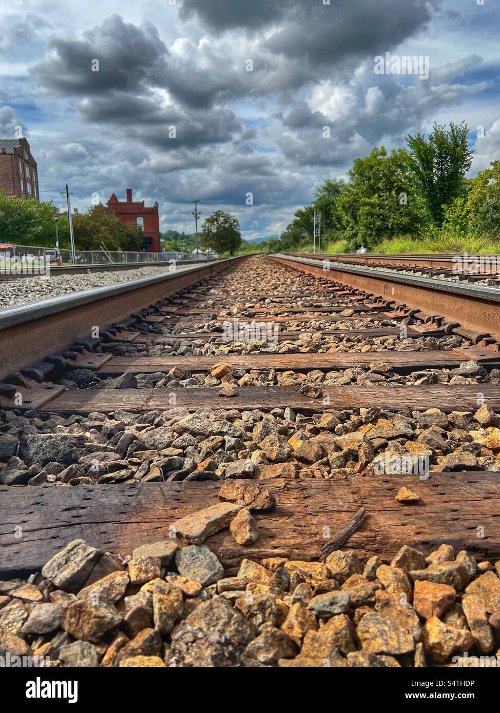 Follow the Tracks Stock Photo - Alamy