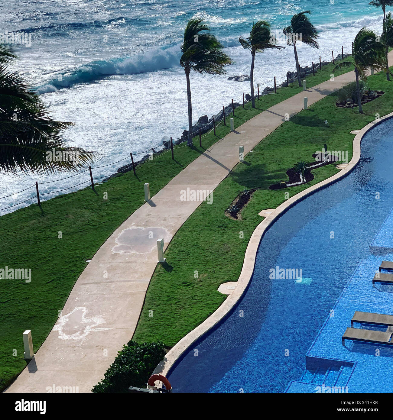December, 2022, view of swim-up suite pool and the ocean from an ...