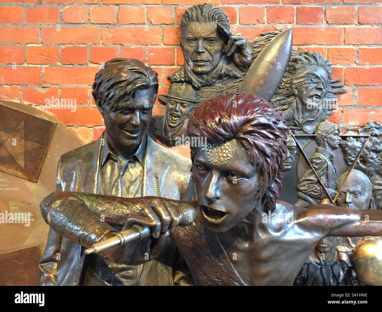 David Bowie Statue, installed by the Market Square in Aylesbury ...