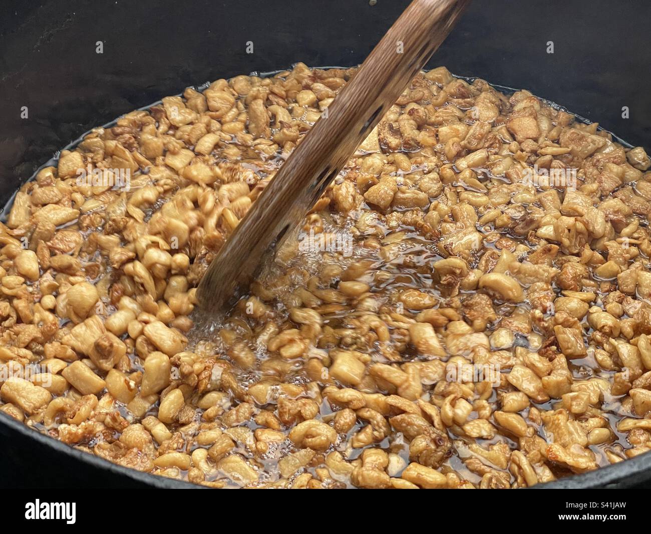 Lard with cracklings hi-res stock photography and images - Alamy