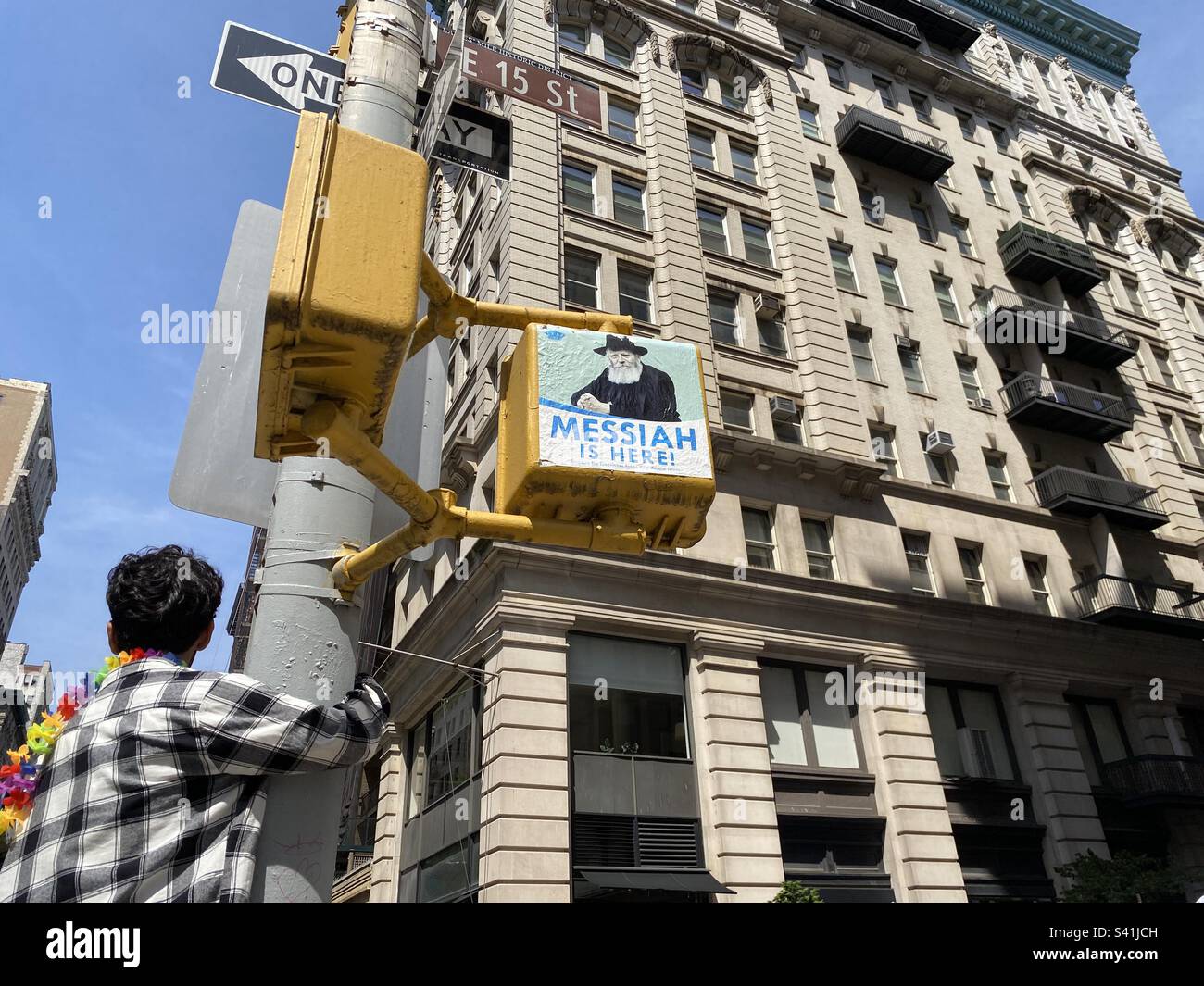 Man on pole hi-res stock photography and images - Alamy