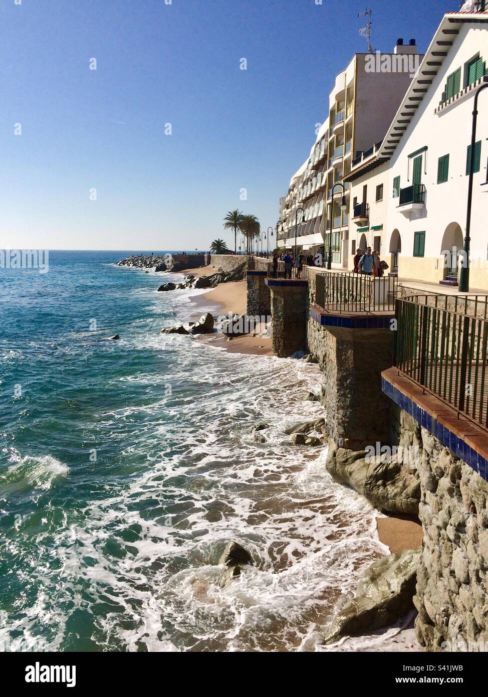 Mediterranean Sea at Sant Pol de Mar. Catalonia. Spain Stock Photo - Alamy