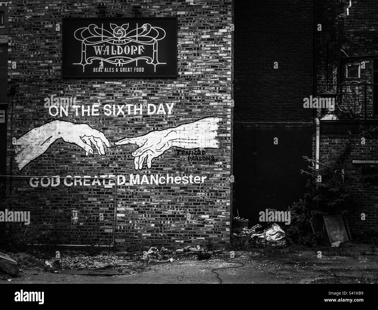 Northern quarter mural, Manchester Stock Photo - Alamy