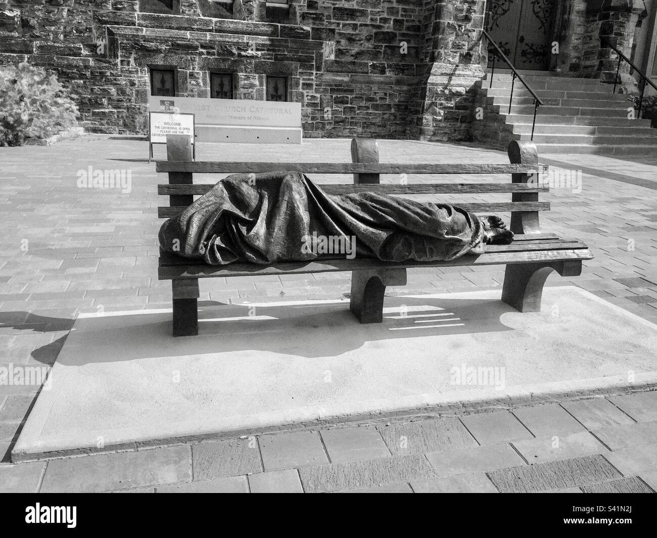 Homeless Jesus, also know as Jesus the Homeless bronze statue by ...