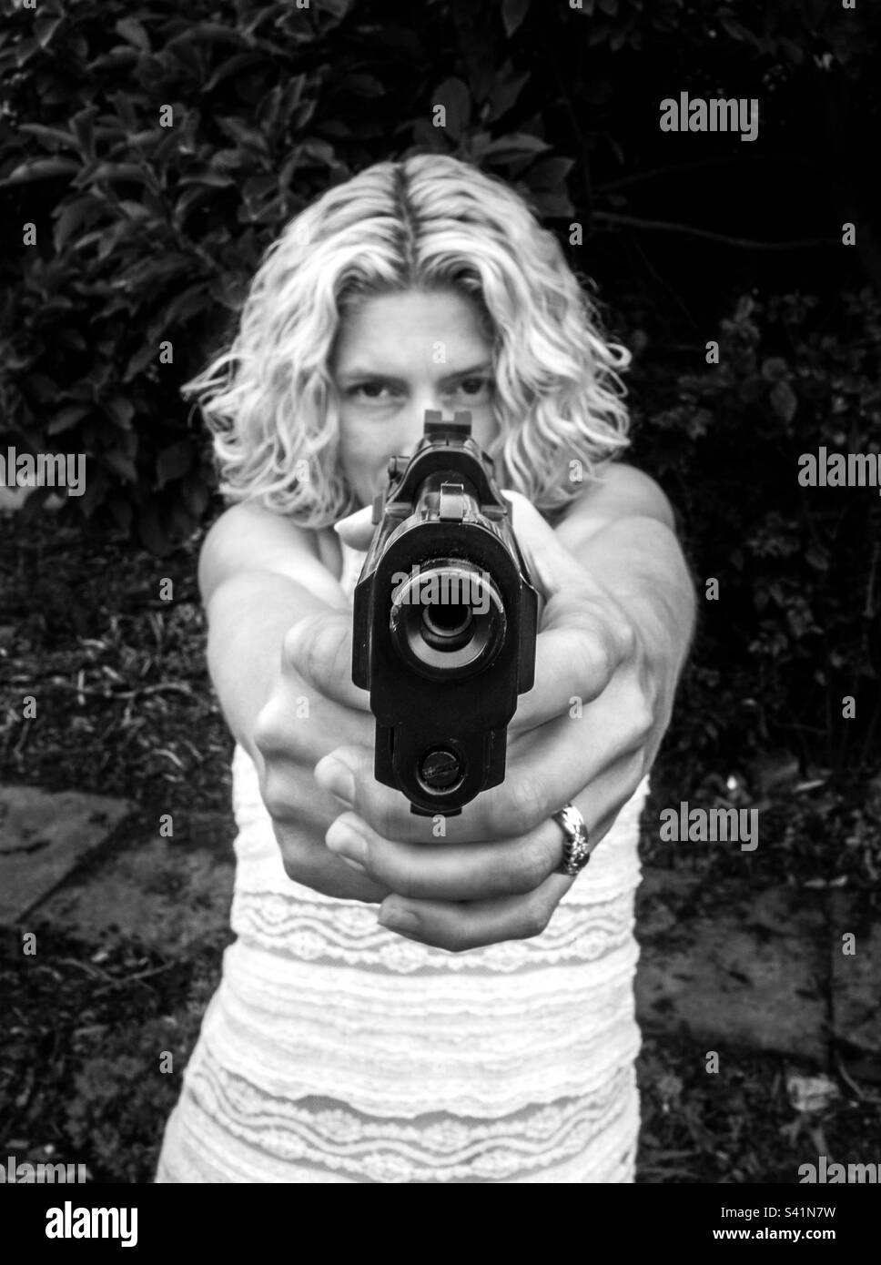 Never point a gun hi-res stock photography and images - Alamy