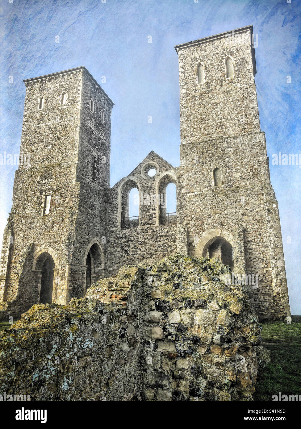 St Mary’s Church, Reculver County Park, Thanet, Kent Stock Photo - Alamy