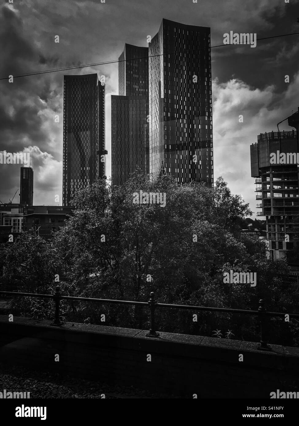 Apartments blocks Black and White Stock Photos & Images - Alamy